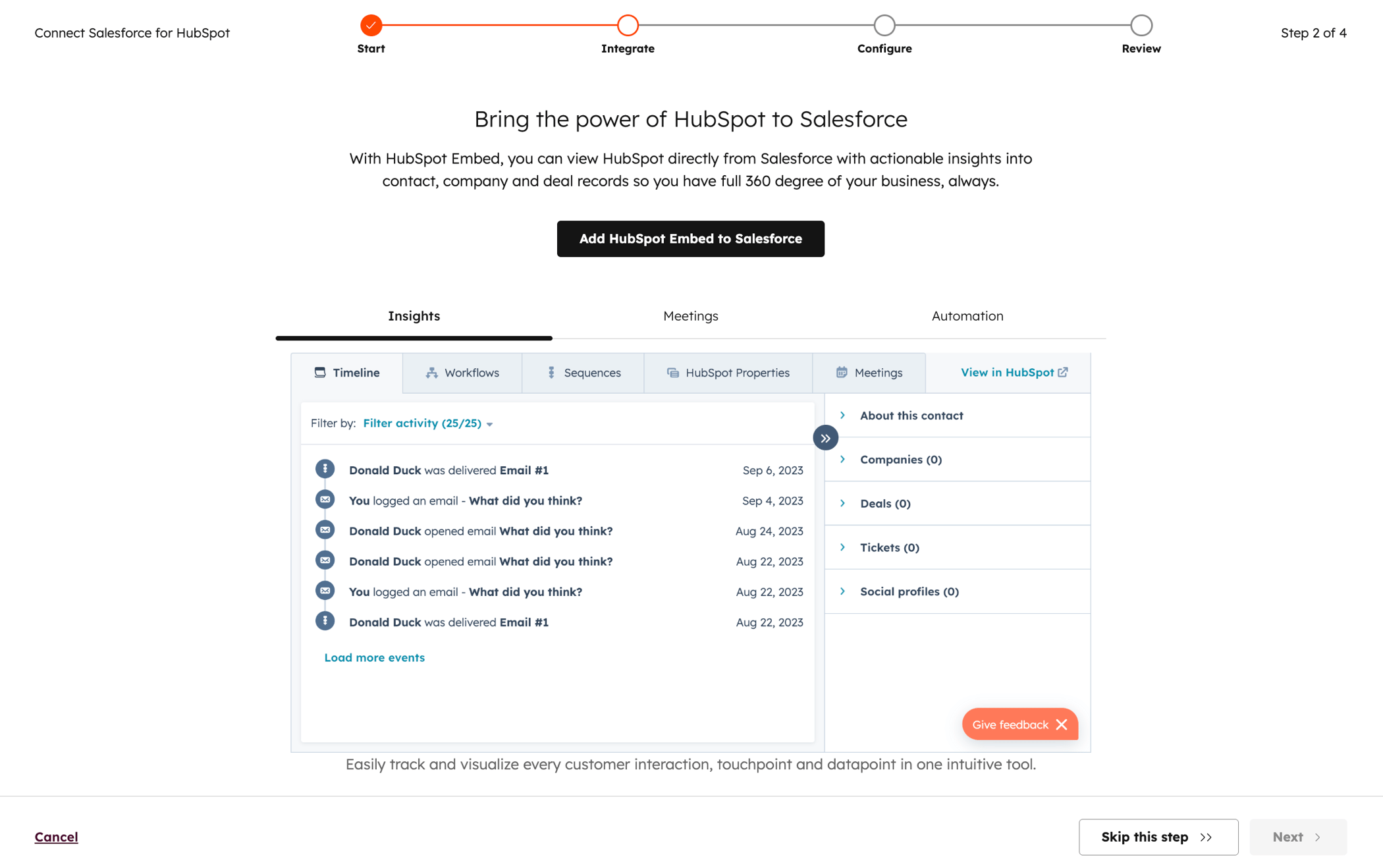 Install the HubSpot-Salesforce integration